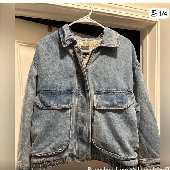 wild fable | Jackets & Coats | Wild Fable Oversized Sherpalined Denim ...